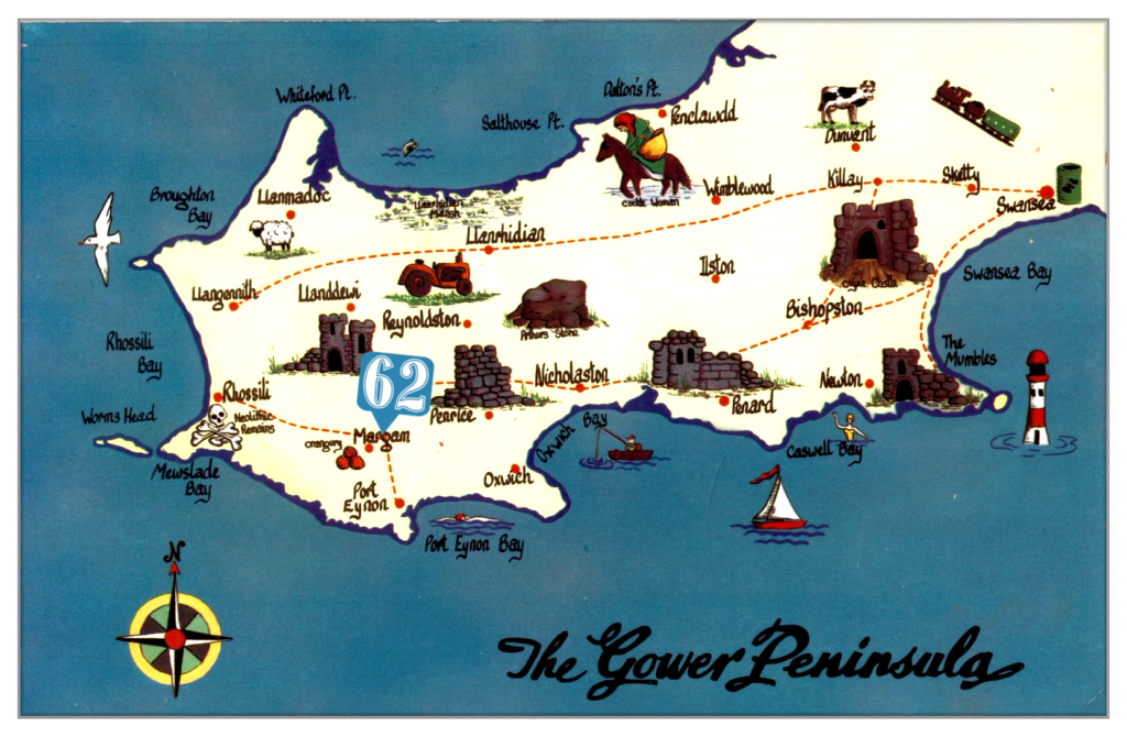 gower-old-postcard-pinned | No.62 on the Gower